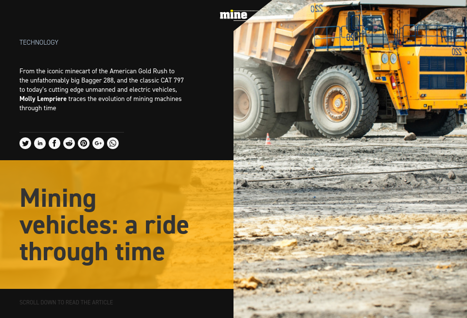 Mining vehicles: a ride through time - Mine Magazine | Issue 67 | April ...