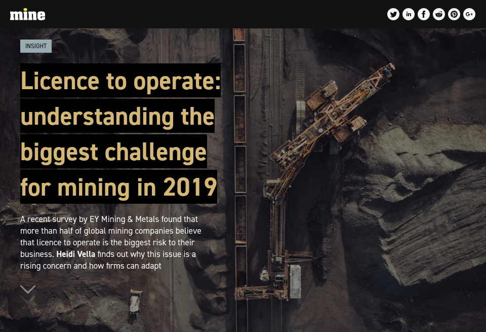 Licence to operate: understanding the biggest challenge for mining in ...