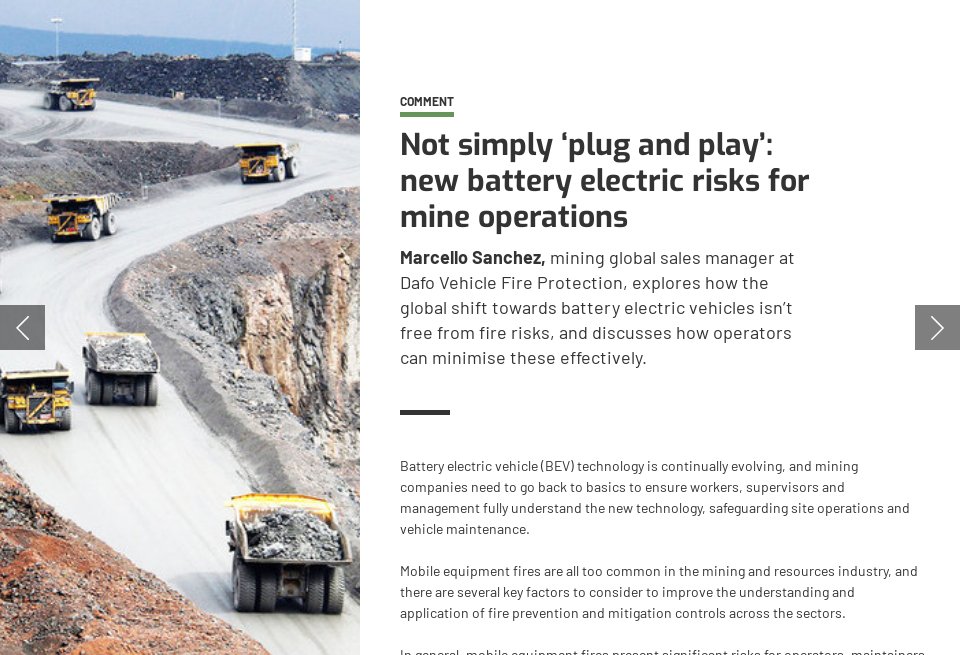 Not simply ‘plug and play’: new battery electric risks for mine ...