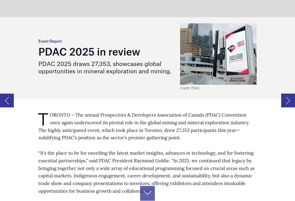 Event Report: PDAC 2025 - Mine | Issue 151 | April 2025