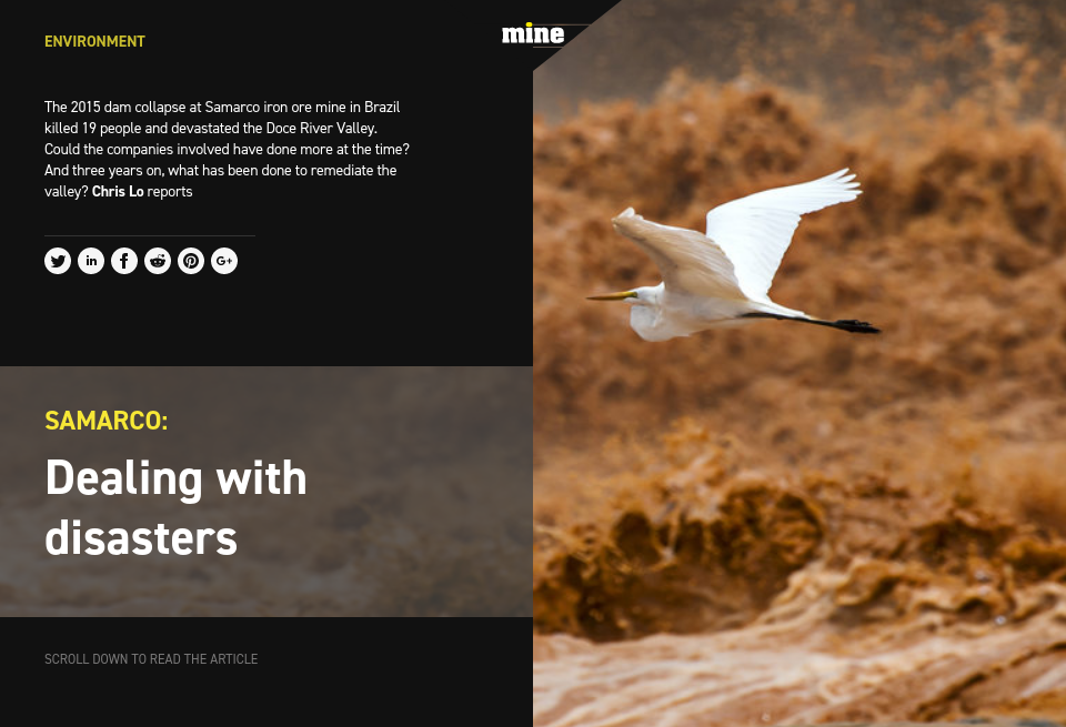 Samarco: Dealing with Disasters - Mine Magazine | Issue 71 | August 2018