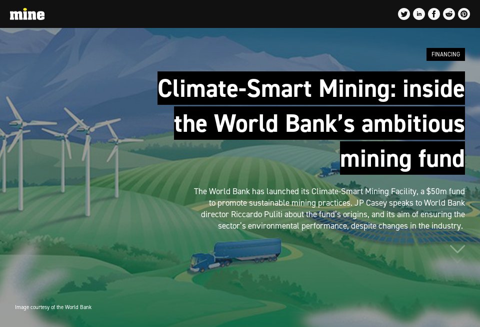 Climate-Smart Mining: inside the World Bank’s ambitious mining fund ...