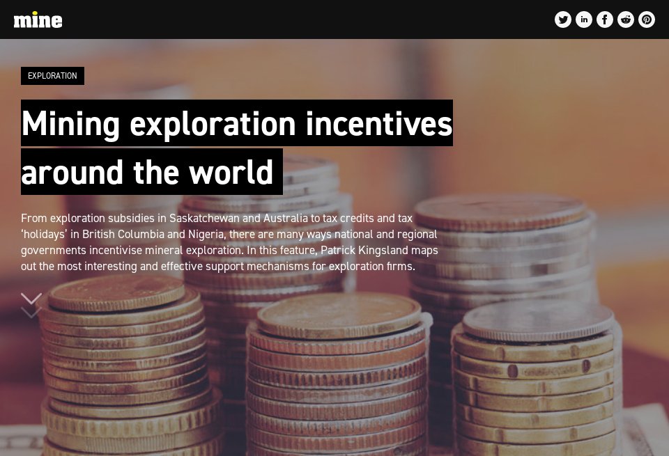 Mining exploration incentives around the world - Mine | Issue 83 | August 2019