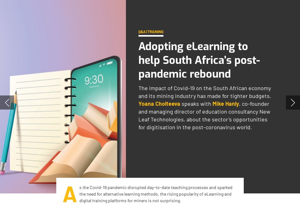 Q&A: Adopting eLearning to help South Africa’s post-pandemic rebound - Mine | Issue 107 | August ...