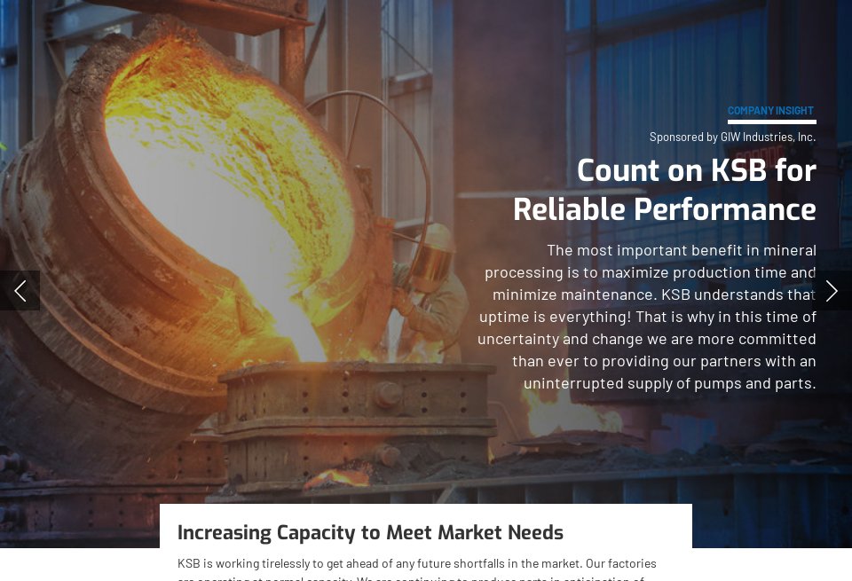 GIW Industries Company Insight - Mine | Issue 107 | August 2021