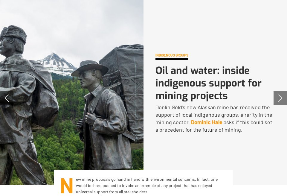 Oil and water: inside indigenous support for mining projects - Mine ...