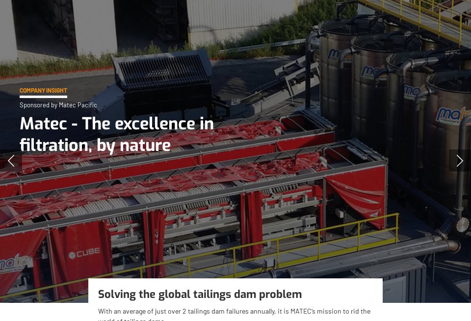 Matec Pacific Company Insight - Mine Australia | Issue 19 | September 2021