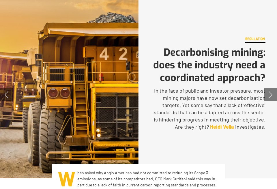 Decarbonising mining: does the industry need a coordinated approach ...