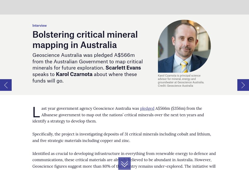 Bolstering critical mineral mapping in Australia - Mine Australia ...