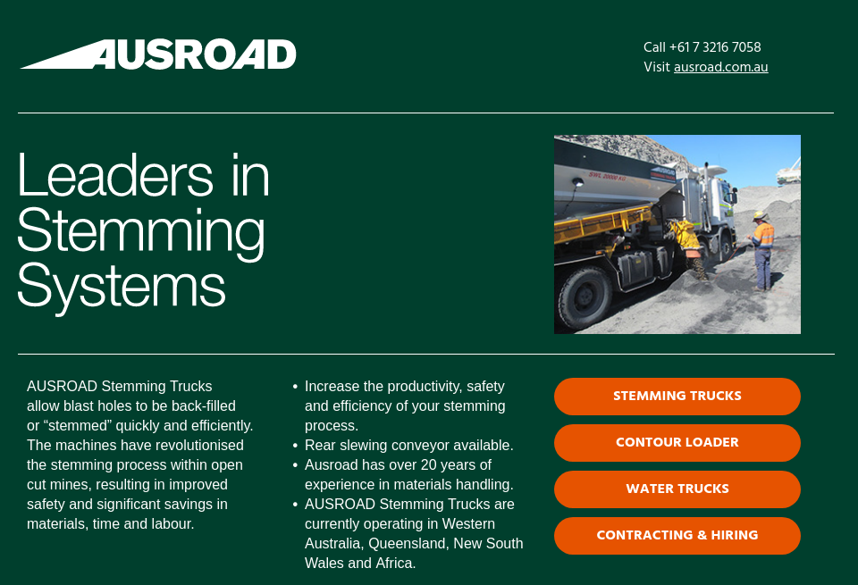 Ausroad - Mine Australia Magazine | Issue 1 | August 2018