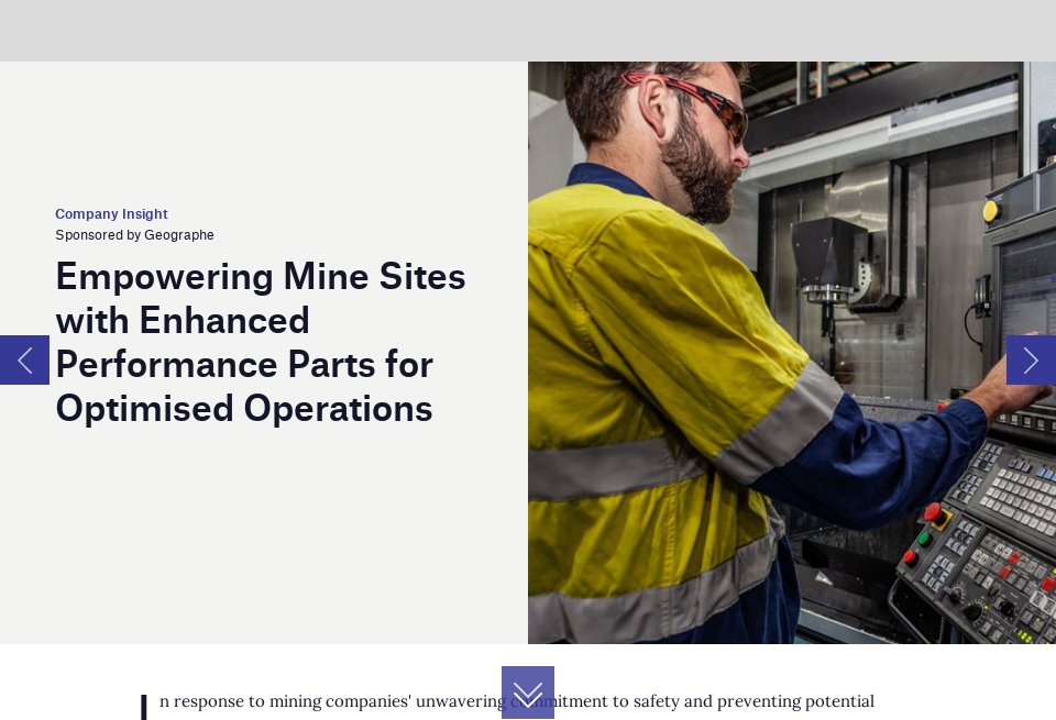 Geographe Company Insight - Mine Australia | Issue 34 | August 2023