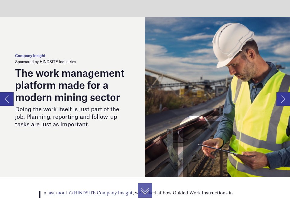 HINDSITE Company Insight - Mine Australia | Issue 46 | August 2024