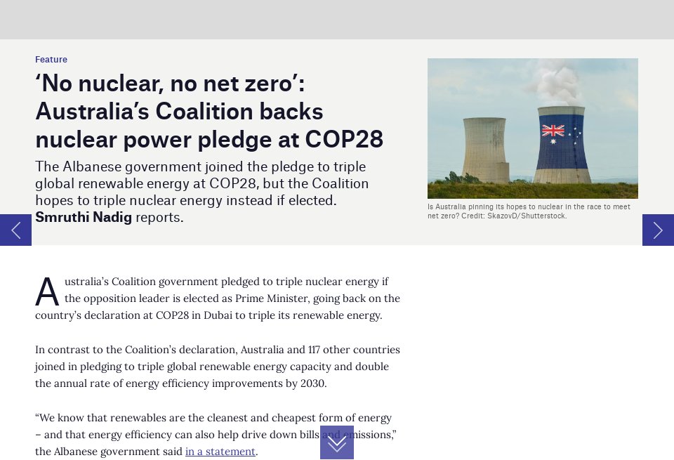 Australia’s Coalition backs nuclear power pledge at COP28 - Mine ...