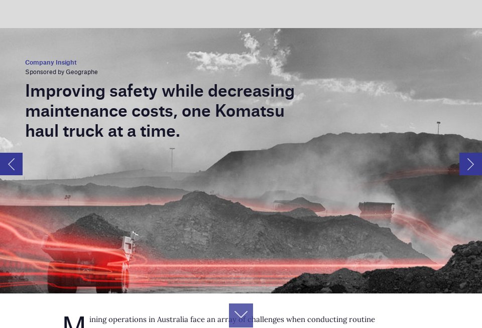 Geographe Company Insight - Mine Australia | Issue 38 | December 2023