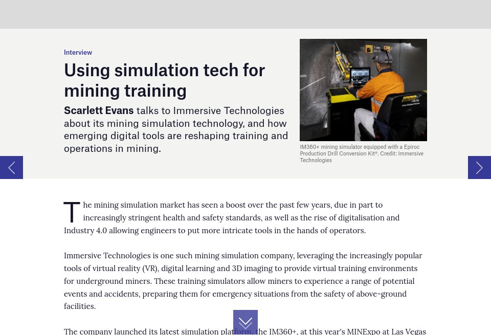 Using simulation tech for mining training - Mine Australia | Issue 50 | December 2024