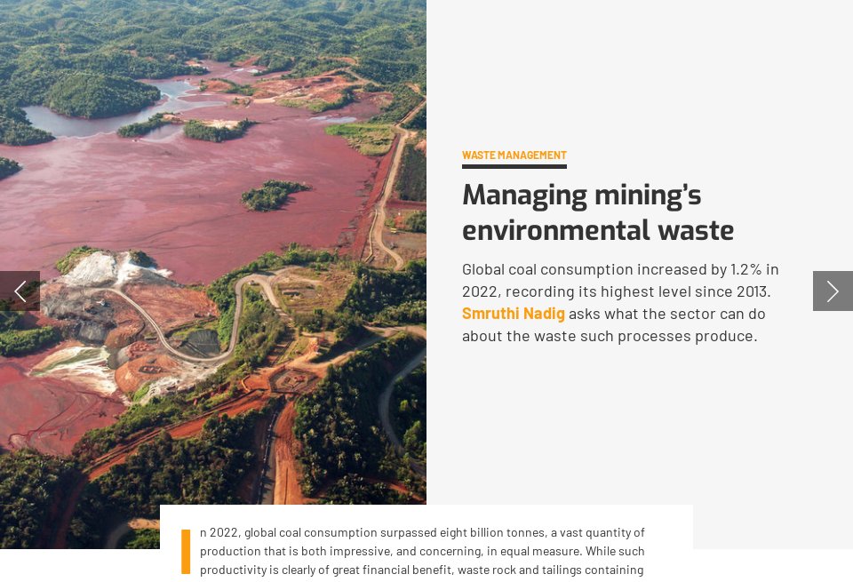Managing mining’s environmental waste - Mine Australia | Issue 28 ...