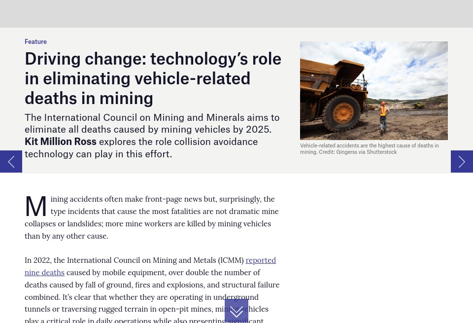 Technologys Role In Eliminating Vehicle Related Deaths In Mining