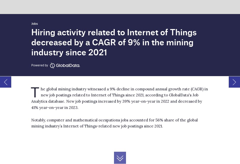 Internet of Things hiring trends in the global mining industry since 2021 - Mine Australia ...