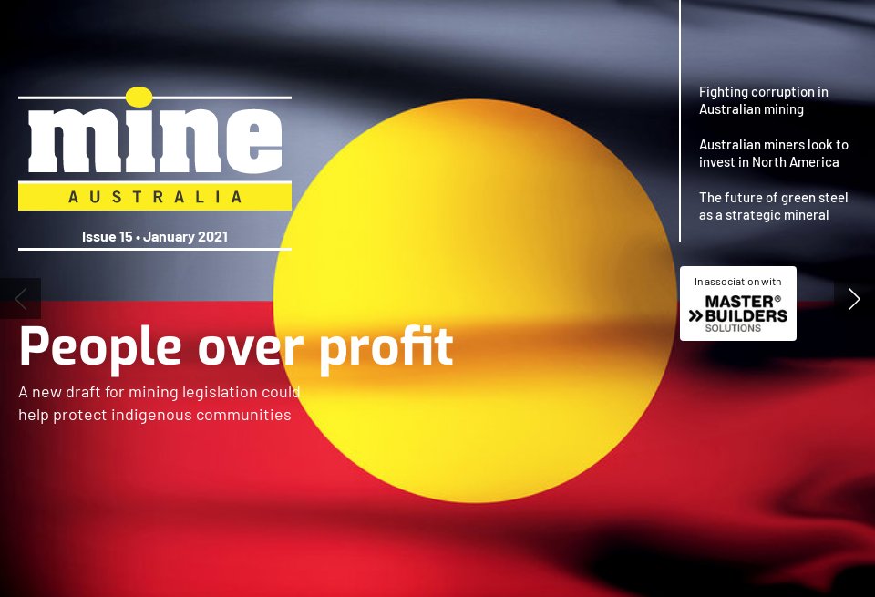 Home | People over profit - Mine Australia | Issue 15 | January 2021