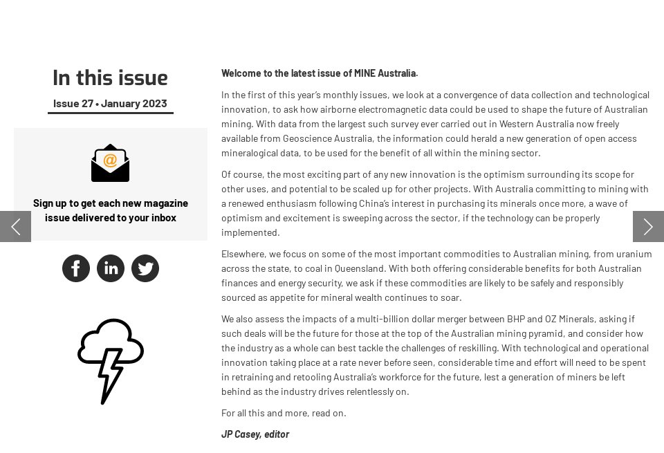 Geographe - Mine Australia | Issue 27 | January 2023