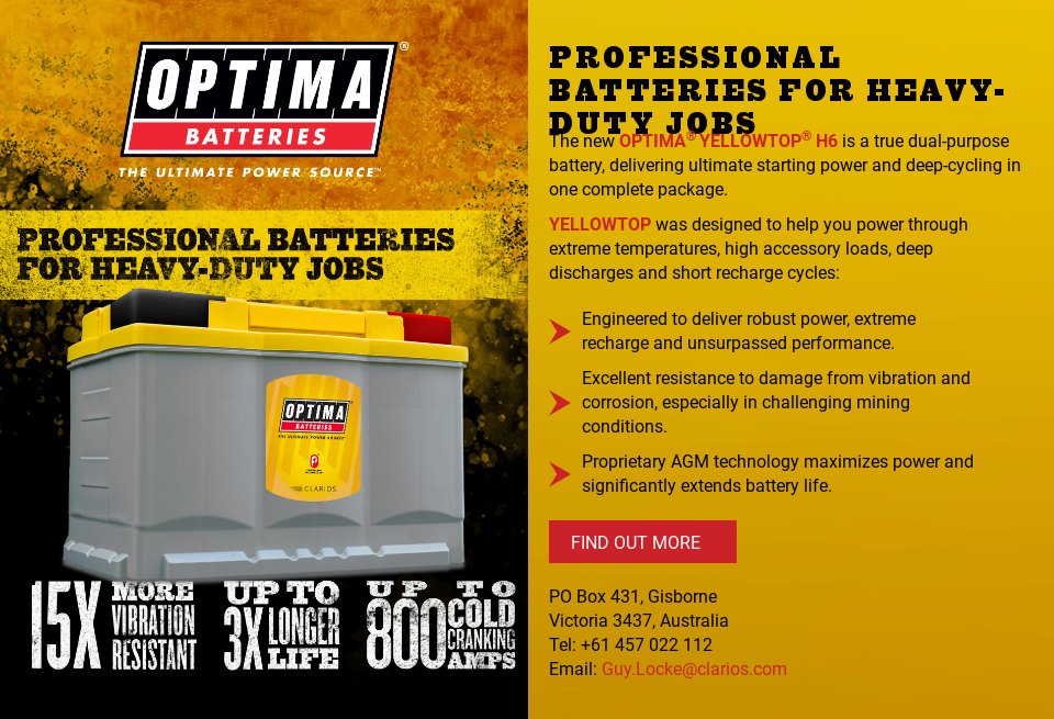 Optima Batteries - Mine Australia | Issue 12 | July 2020 copy