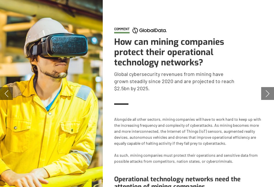 How can mining companies protect their operational technology networks ...