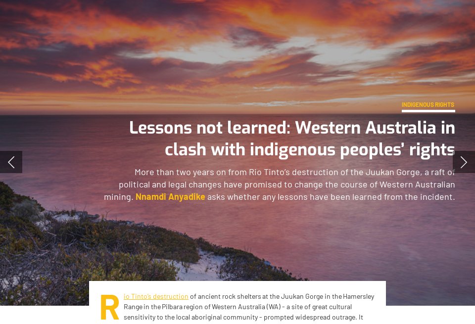 Lessons not learned: Western Australia in clash with indigenous peoples ...