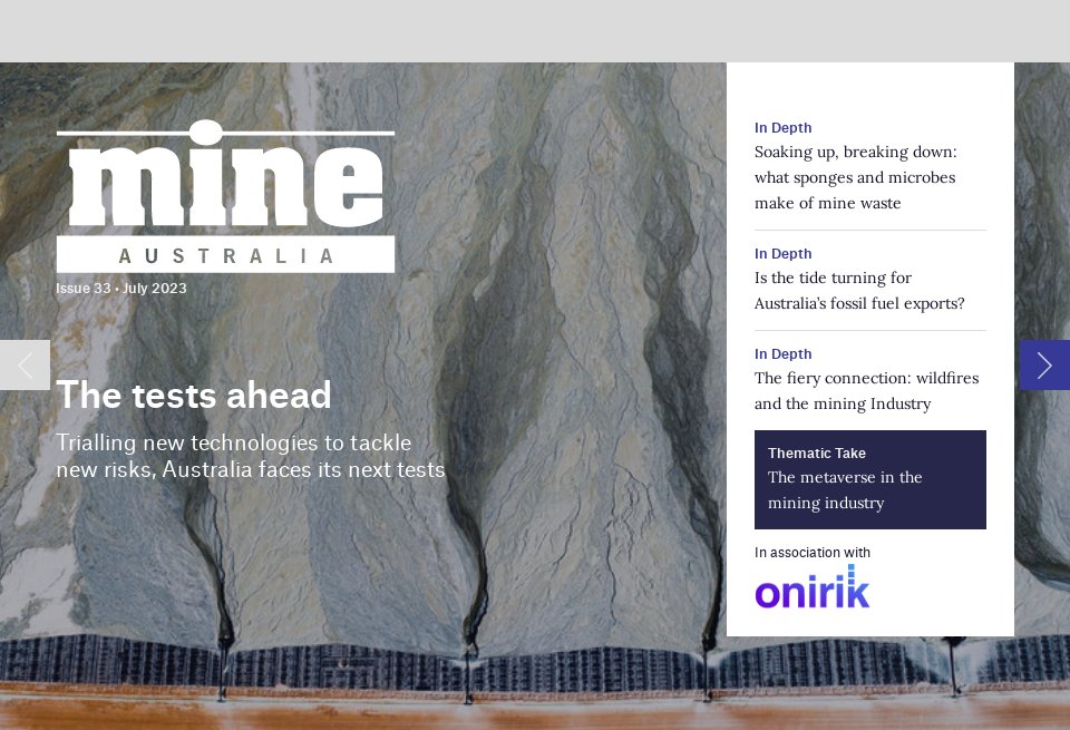 Home | The tests ahead - Mine Australia | Issue 33 | July 2023