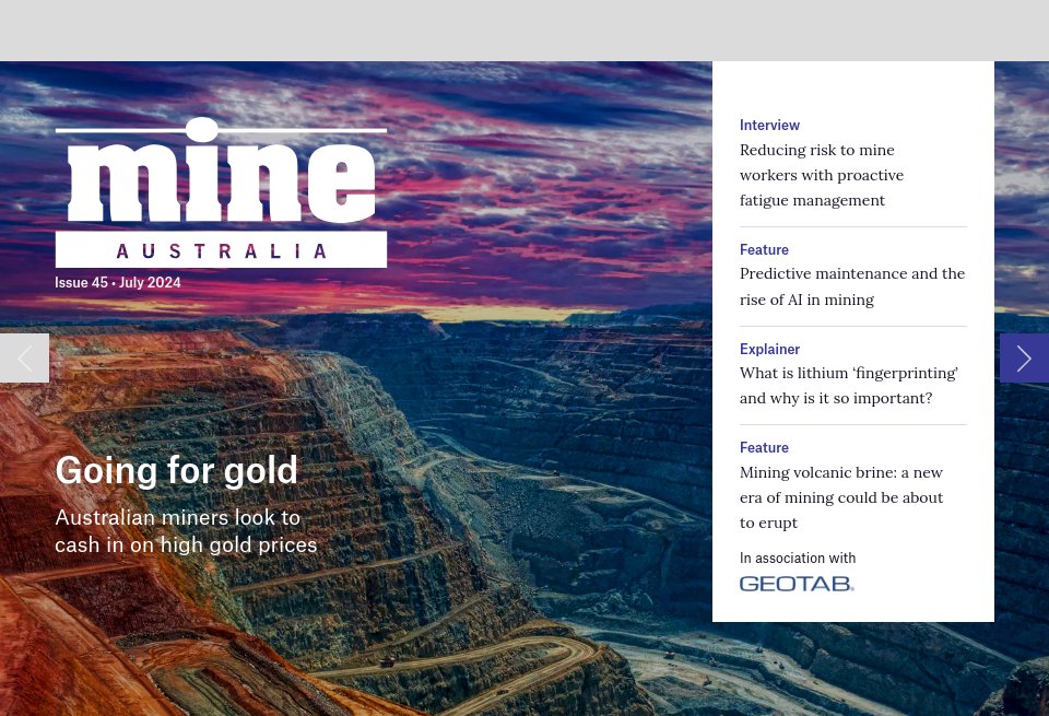 Geotab Company Insight - Mine Australia | Issue 45 | July 2024