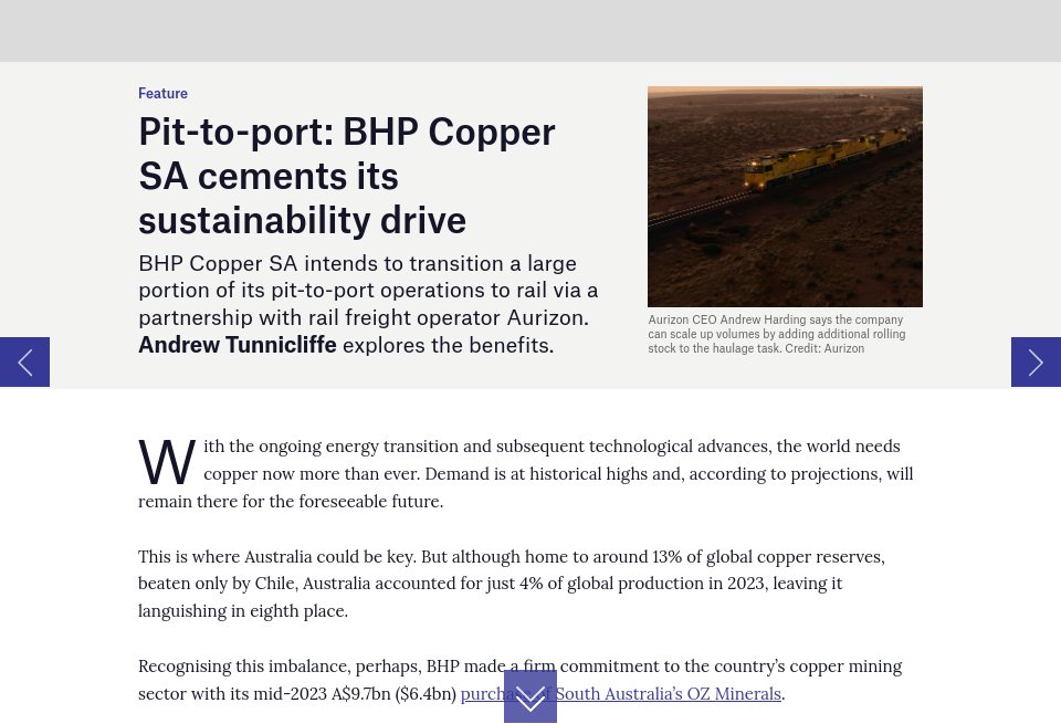 Pit-to-port: BHP Copper SA cements its sustainability drive - Mine ...