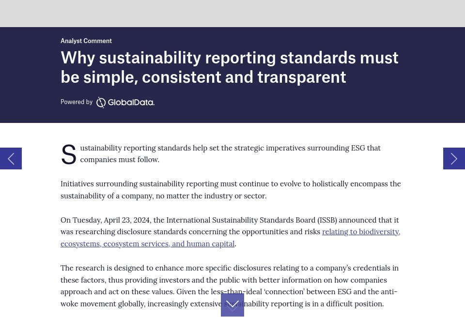 Why sustainability reporting standards must be simple, consistent and ... Why sustainability reporting standards must be simple, consistent and ...