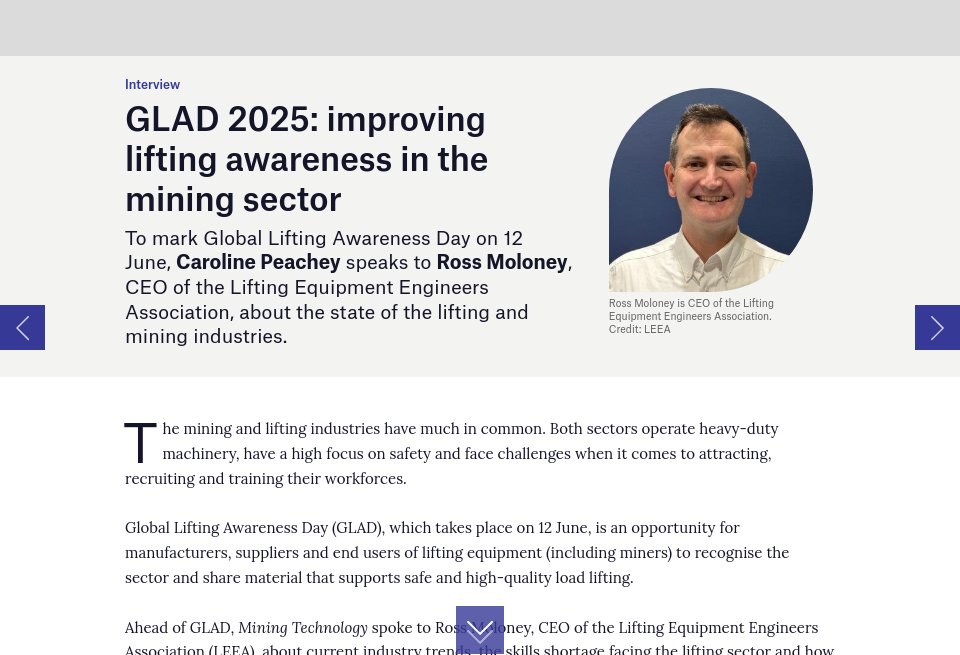 GLAD 2025: improving lifting awareness in the mining sector - Mine Australia | Issue 56 | June 2025
