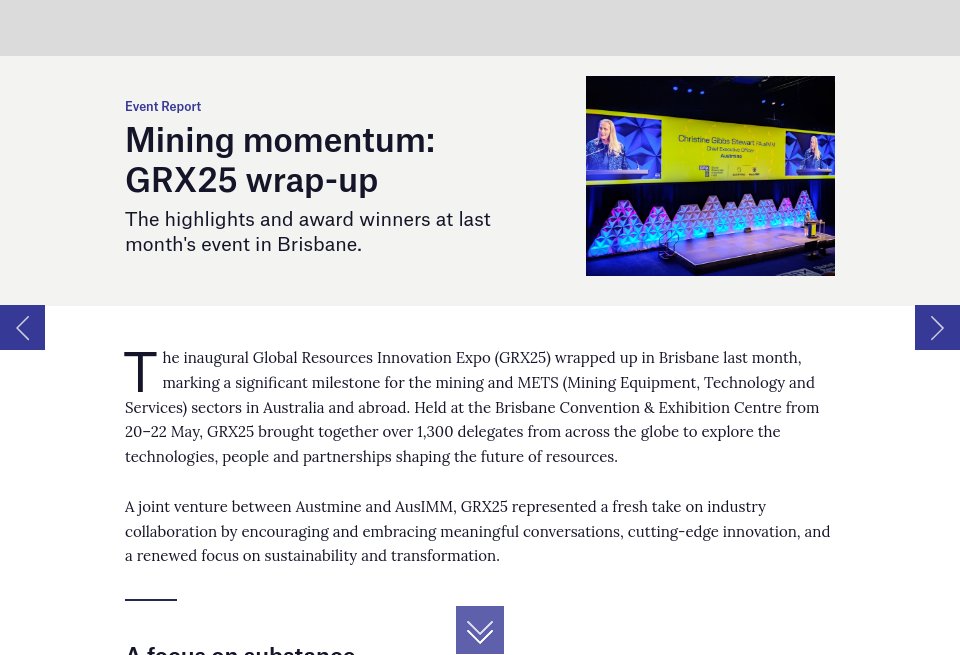 GRX25: Event Report - Mine Australia | Issue 56 | June 2025