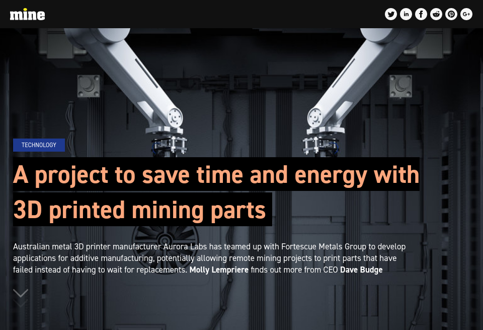 A project to save time and energy with 3D printed mining parts - Mine ...
