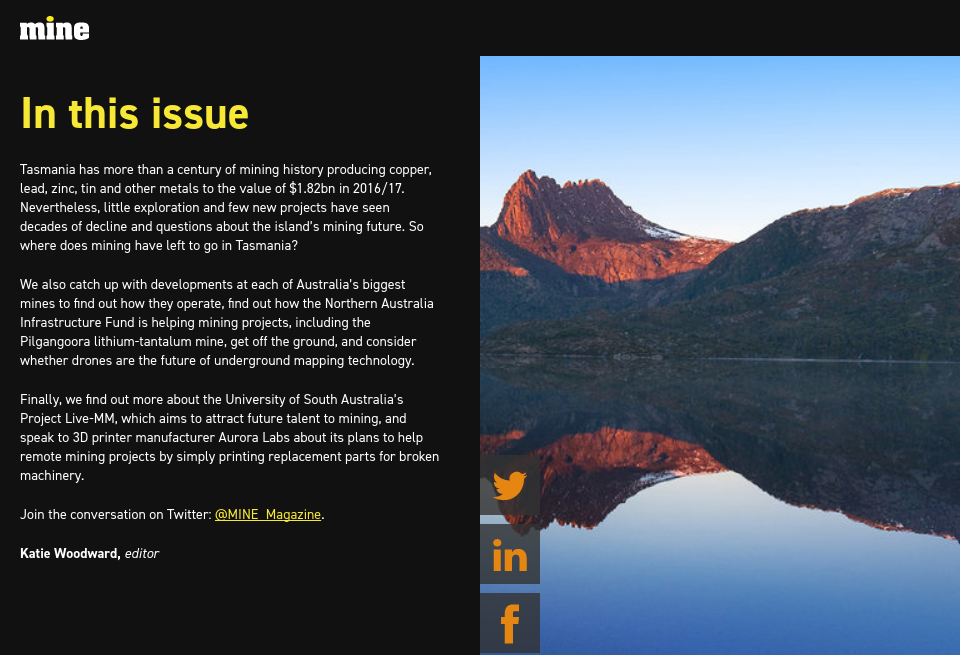 In this issue - Mine Australia Magazine | Issue 4 | March 2019