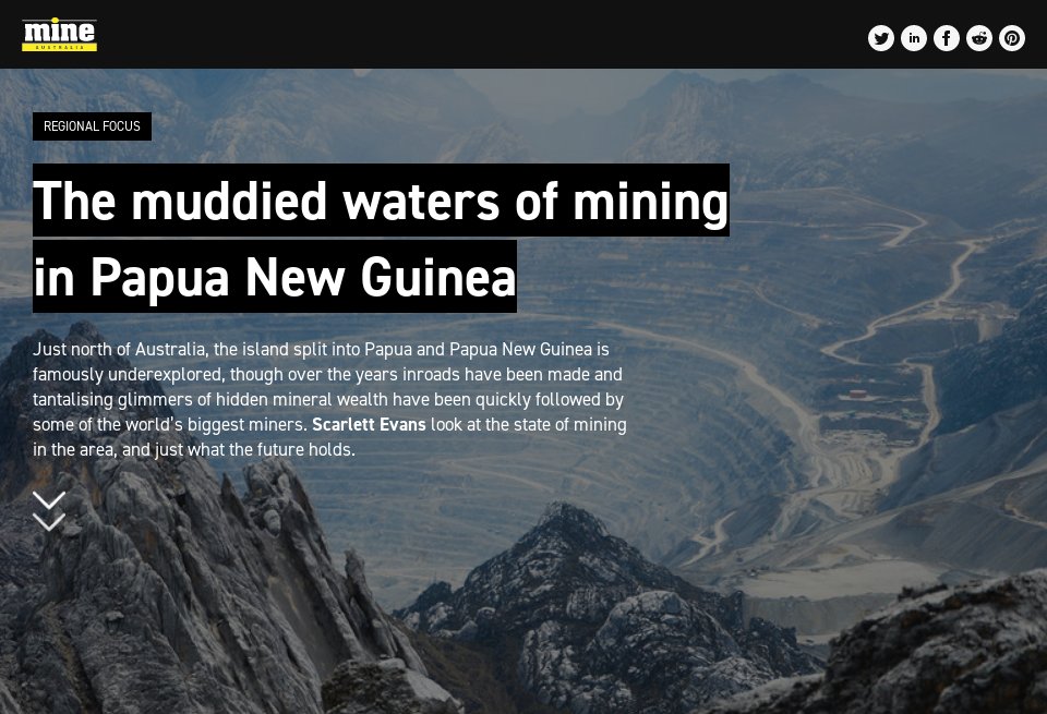 The muddied waters of mining in Papua New Guinea - Mine Australia ...