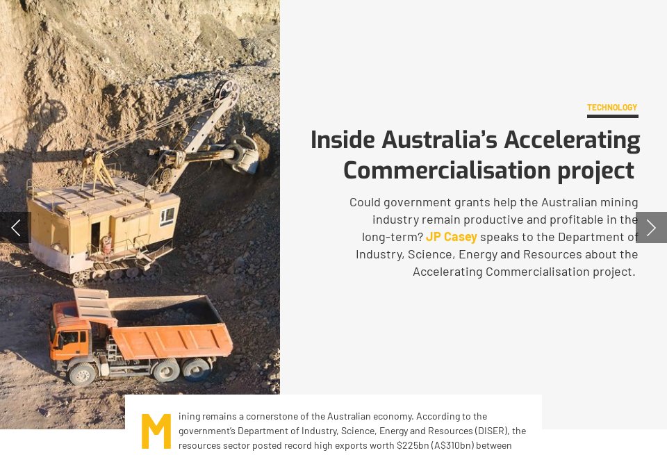 Inside Australia’s Accelerating Commercialisation project - Mine ...