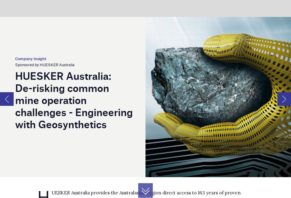 Huesker Company Insight - Mine Australia | Issue 41 | March 2024
