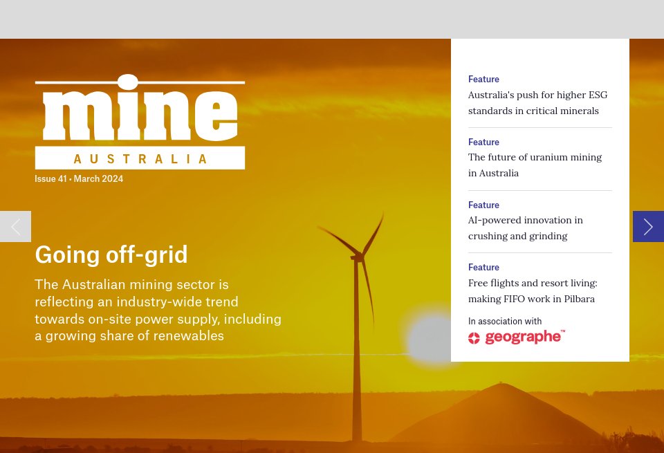 Home | Going off-grid - Mine Australia | Issue 41 | March 2024
