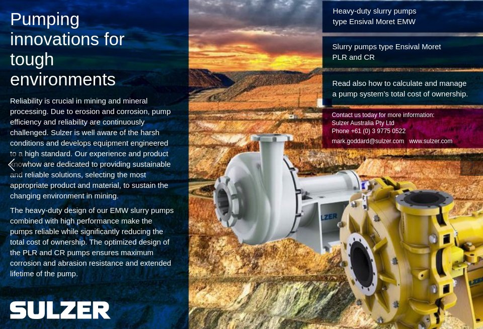 Sulzer - Mine Australia | Issue 17 | May 2021