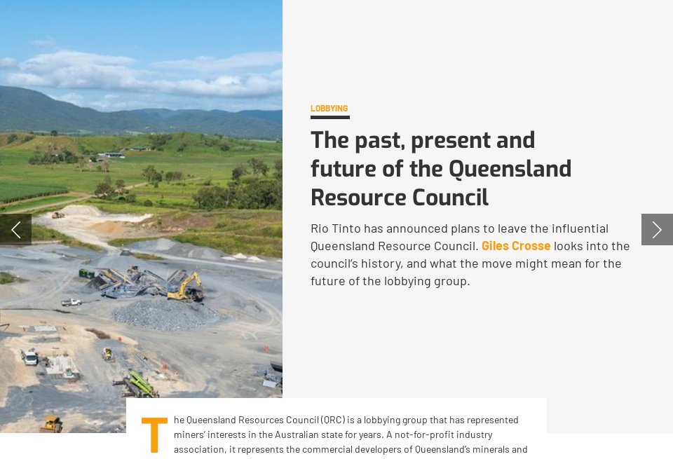 The past, present and future of the Queensland Resource Council - Mine ...
