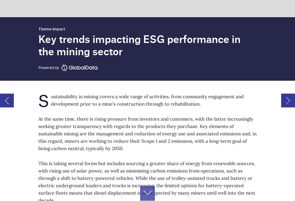 Key trends impacting ESG performance in the mining sector - Mine Australia | Issue 31 | May 2023