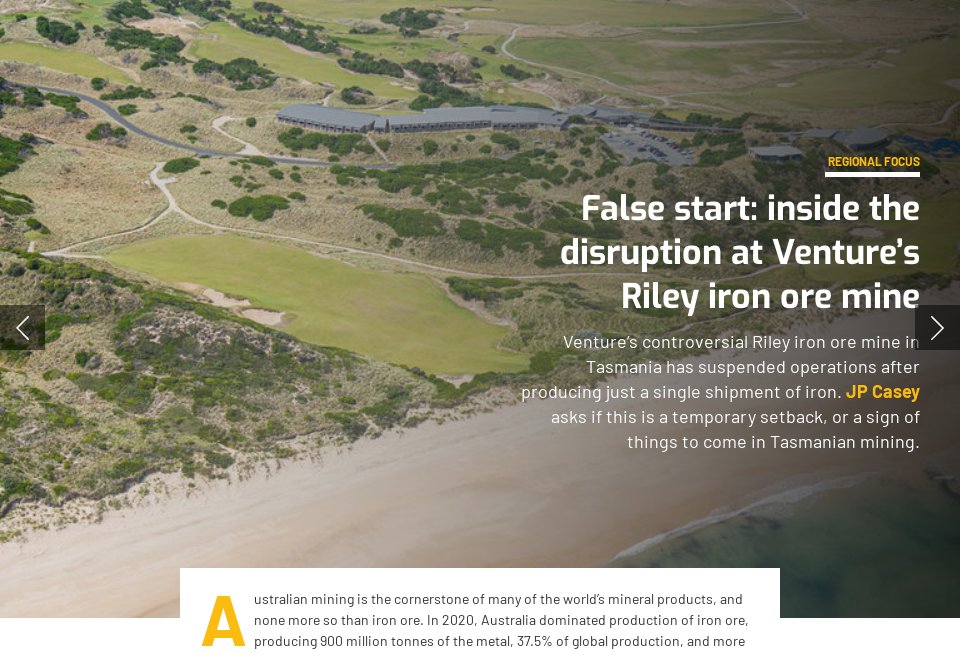 False start: inside the disruption at Venture’s Riley iron ore mine ...