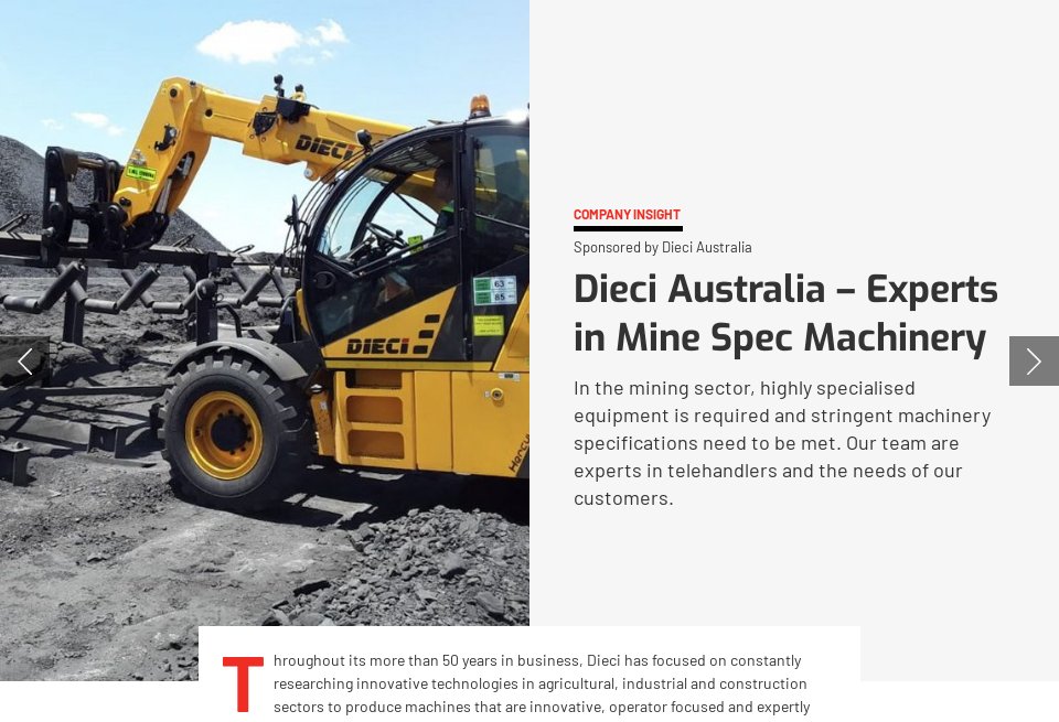 Dieci Australia Company Insight - Mine Australia | Issue 26 | November 2022