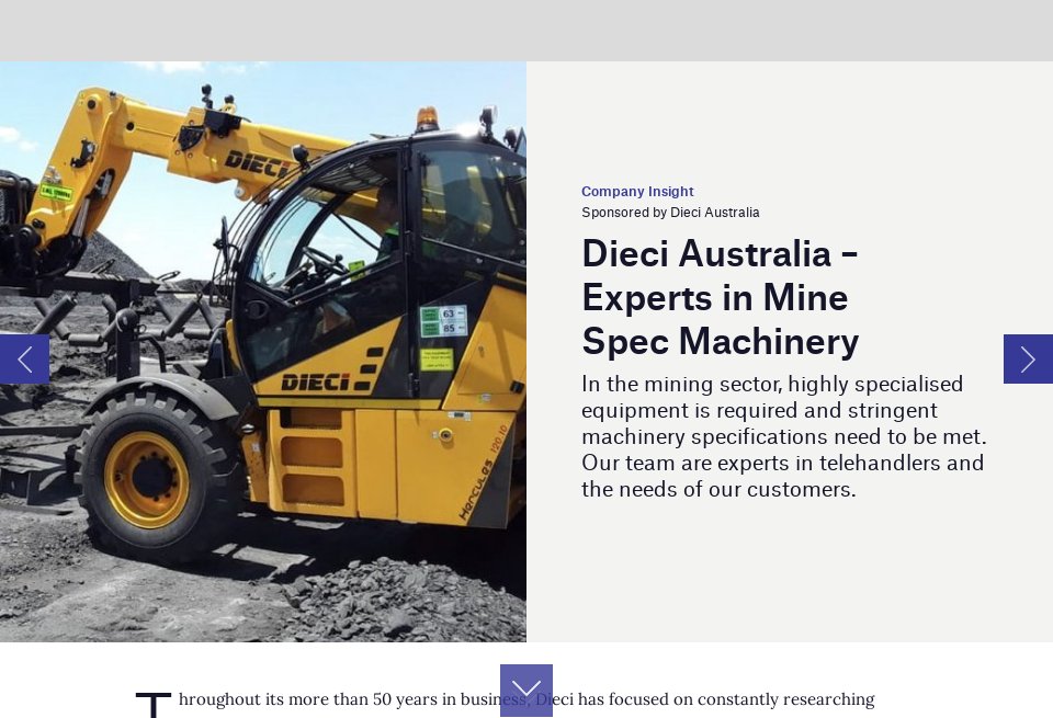 Dieci Australia Company Insight - Mine Australia | Issue 37 | November 2023