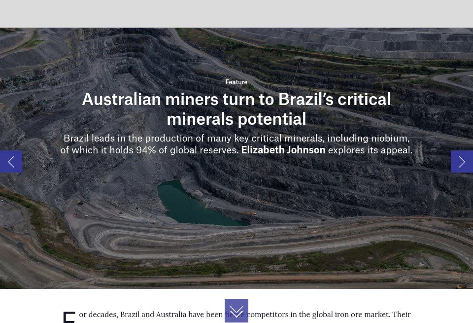 Australian miners turn to Brazil’s critical minerals potential - Mine ...