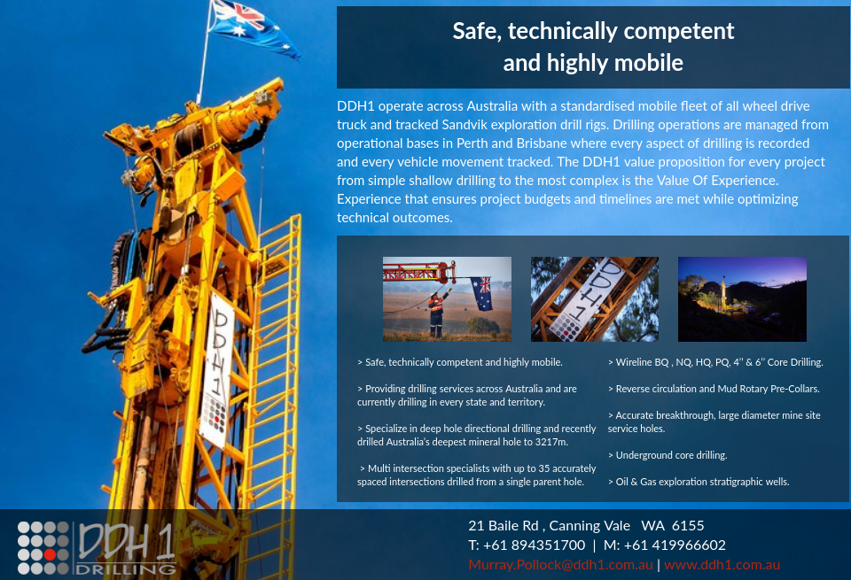 DDH1 - Mine Australia Magazine | Issue 2 | October 2018