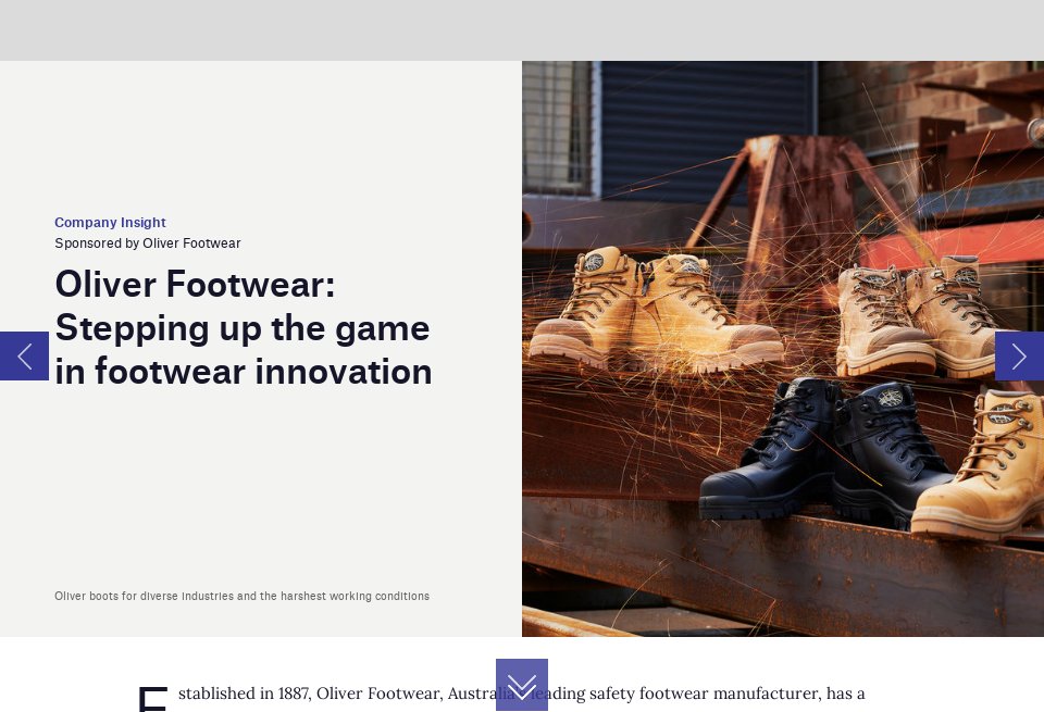 Oliver Footware Company Insight - Mine Australia | Issue 36 | October 2023