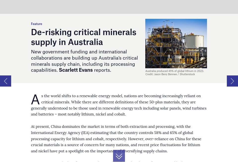 De-risking critical minerals supply in Australia - Mine Australia ...