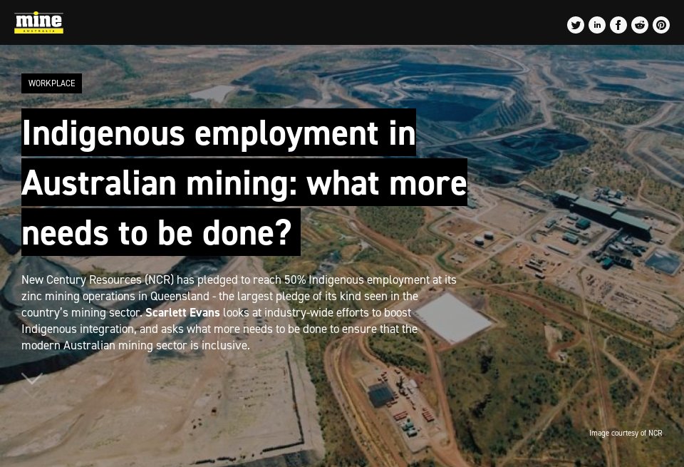 Indigenous employment in Australian mining: what more needs to be done ...